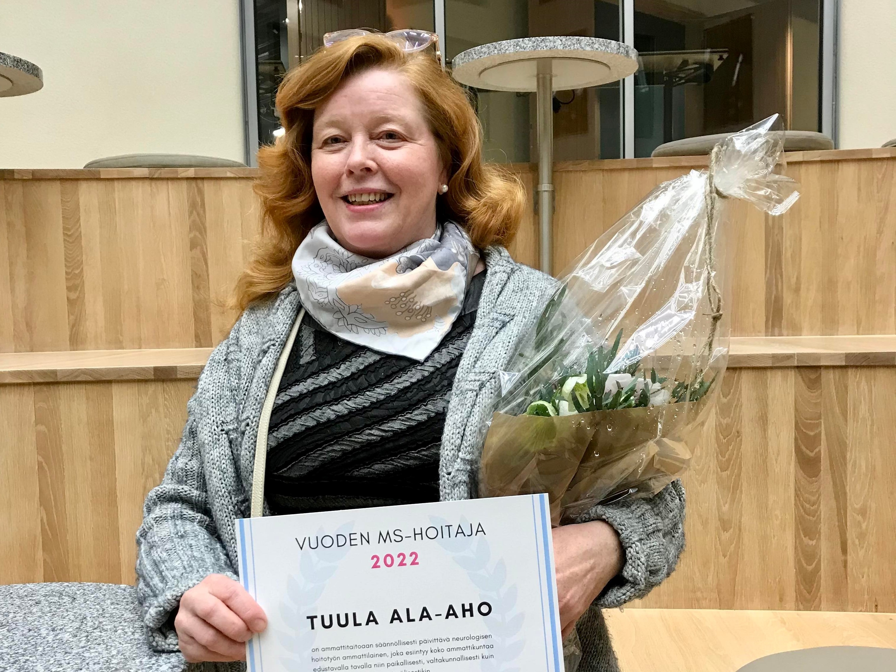 Vuoden MS-hoitajaksi valittu oululainen Tuula Ala-aho: Potilas on ...