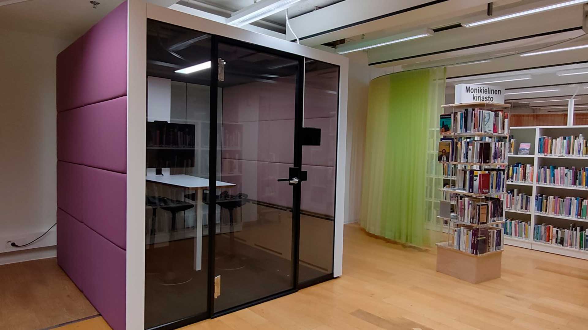 A meeting cube can be reserved at Pekuri Library – Citizens get to test ...